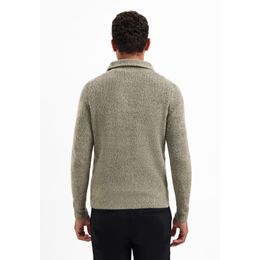 NO EXCESS Herren Stehkragenpullover "NO EXCESS Wollpullover mit hohem Rei&szlig;verschluss"sand, Gr. S, 41% Acryl, 31% Baumwolle, 17% Nylon, 8% Wolle, 3%