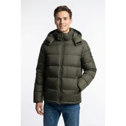 Herren Steppjacke "LS NYLN ZP OFF HD DW", grau, Gr. S, Calvin Klein Jeans, unifarben, Web, Obermaterial: 100% Polyamid, Jacken, Kapuze, Regular Fit,