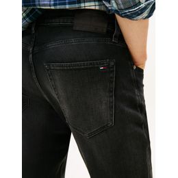 Tommy Jeans Herren Slim-fit-Jeans "Scanton"denim schwarz, Gr. 30, Obermaterial: 99% Baumwolle, 1% Elasthan, Jeans, mit Fade-Effekt