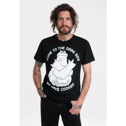 logoshirt Herren T-Shirt "Sesamstra&szlig;e - Kr&uuml;melmonster Dark Side", schwarz, Gr. XS, bedruckt, 100% Baumwolle, Shirts, mit lizenziertem Print