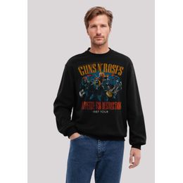 F4NT4STIC Herren Sweatshirt "Guns N' Roses 1987 Tour Vintage Rock", schwarz, Gr. XS, Obermaterial: 80% Baumwolle, 20% Polyester, Sweatshirts, Premium