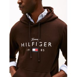 Tommy Hilfiger Herren Hoodie "BRAND LOVE BIG HILFIGER"chocolate, Gr. L, Sweatware, Obermaterial: 77% Baumwolle, 23% Polyester, Sweatshirts, mit