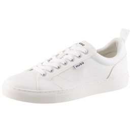 HUGO BLUE Damen Sneaker "Morrie tenn", Gr. 45wei&szlig;, Lederimitat, Textil, Schuhe, Schn&uuml;rschuh, Halbschuh, Freizeitsneaker mit weichem Schaftrand