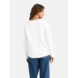 LIEBLINGSST&Uuml;CK LIEBLINGSST&Uuml;CK Damen Sweatshirt "CathrinaEP"sanftes wei&szlig;, Gr. XS, bedruckt, unifarben, Sweatware, Obermaterial: 100% Baumwolle, Sweatshirts, mit