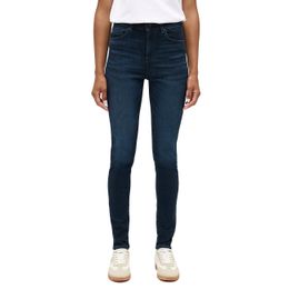 Mustang Damen Skinny-fit-Jeans "Damen Style Georgia Super Skinny", blau, Gr. 33, unifarben, Denim/Jeans, 93% Baumwolle, 5% Elastomultiester, 2%