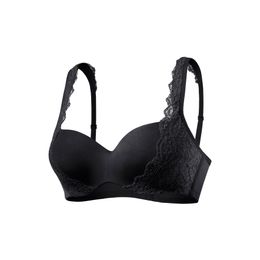 Damen Schalen-BH "Optimizer", NUANCE BY LASCANA, Gr. 85, schwarz, Spitze, Obermaterial: 83% Polyamid (TACTEL), 17% Elasthan (LYCRA), BHs, mit B&uuml;gel
