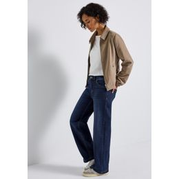Street One Damen Weite Jeans, blau, Gr. 27, unifarben, Denim/Jeans, Obermaterial: 72% Baumwolle, 25% Polyester (REPREVE), 3% Elasthan, Jeans,