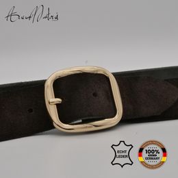 AnnaMatoni Damen Lederg&uuml;rtel "AnnaMatoni Damen Lederg&uuml;rtel in hochwertigem Velour Leder 3,5cm", schwarz, Gr. 115, 100% Leder, G&uuml;rtel