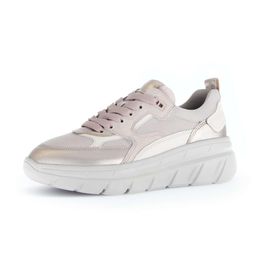 Gabor Damen Sneaker "Sneaker low Materialmix Leder/Lederimitat", Gr. 41rosa, Schuhe