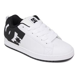 DC Shoes Damen Sneaker "Court Graffik", Gr. 8,5wei&szlig;, Obermaterial: Leder (Kuh) / Futter: Textil / Au&szlig;ensohle: Gummi, Schuhe