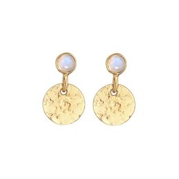 Elli Premium Earrings 'Organic Pl&auml;ttchen' female Gold size One Size