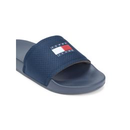 Tommy Jeans Herren Pantolette "TJM POOL SLIDE", Gr. 42dunkelblau, Textil, Schuhe, Sommerschuh, Badeschuh, Hausschuh mit Logoschriftzug