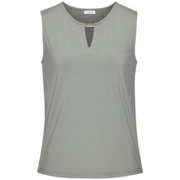 Lascana Damen Tanktop, gr&uuml;n, Gr. 32, unifarben, Jersey, Obermaterial: 95% Polyester, 5% Elasthan, Tops, aus glatter Jerseyqualit&auml;t mit Cut-out,