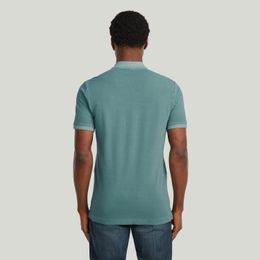 G-Star Raw G-STAR Herren Poloshirt "Dunda Slim Fit"mineral blau gd, Gr. XL, unifarben, Piqu&eacute;, Obermaterial: 95% Baumwolle, 5% Elasthan, Shirts, Logostickerei