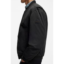 BOSS Orange Herren Bomberjacke "Ovarsi", schwarz, Gr. 56, unifarben, Web, Obermaterial: 100% Polyamid, Jacken, Relaxed Fit, leicht wattiert