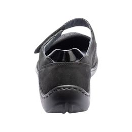 Waldl&auml;ufer WALDL&Auml;UFER Damen Riemchenballerina "HENNI", Gr. 3,5, schwarz, Lackleder, Nubukleder, Textil, Schuhe, Halbschuh, Komfortschuh, Klettschuh in Weite H