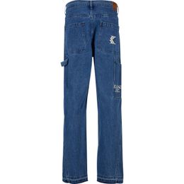 Karl Kani Herren Bequeme Jeans "Karl Kani Karl Kani OG Washed Denim Carpenter Pants"indigo, Gr. 28, unifarben, 100% Baumwolle, Jeans