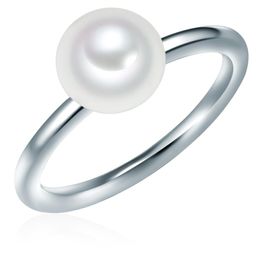 Perlenring Valero Pearls "VP881" Gr. 52, silber, Fingerringe, Damen, 52, Silber 925 (Sterlingsilber), 2mm, Perlenring, mit S&uuml;&szlig;wasser-Zuchtperle