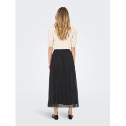 Only Damen Plisseerock "ONLSKY PLISSE AOP SKIRT JRS", schwarz, Gr. XS, bedruckt, Jersey, Obermaterial: 100% Polyester, R&ouml;cke