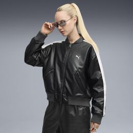 Puma Damen Funktionsweste "T7 Bomberjacke Damen", schwarz-wei&szlig;, Gr. S, Obermaterial: 100% Polyester. Futter: 100% Polyester. F&uuml;llung: 100% Polyester.
