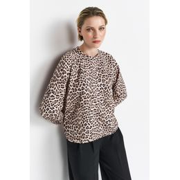 RICHROYAL Damen Sweater, braun, Gr. 34, Web, Obermaterial: 94% Polyester, 6% Elasthan, Sweatshirts, Mit R&uuml;ckennaht