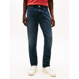 Tommy Jeans Herren Slim-fit-Jeans "Scanton"denim blau schwarz, Gr. 32, Obermaterial: 99% Baumwolle, 1% Elasthan, Jeans, mit Fade-Effekt