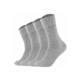 Camano Herren Kurzsocken "Socken 4er Pack", Gr. 43, grau, Obermaterial: 80% Baumwolle CO. 17% Polyamid PA. 3% Elasthan EL., Socken