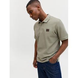 Jack & Jones JACK & JONES Herren Poloshirt "JJDAYTONA POLO SS SN", beige, Gr. S, unifarben, Jersey, Obermaterial: 58% Polyester, 40% Baumwolle, 2% Elasthan, Shirts