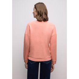 Street One Damen Langarmshirtlight apricot, Gr. 36, unifarben, Web, 48% Baumwolle, 47% Modal, 5% Elasthan, Shirts, mit Wording-Print