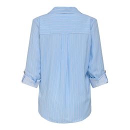 Only Damen Hemdbluse "OnlyASMIN SHIRT L/S WVN NOOS"serenity stripes:silva, Gr. XL, gestreift, Web, Obermaterial: 100% Viskose, Blusen