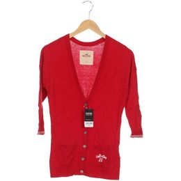 Hollister Strickjacke Damen Gr&ouml;&szlig;e S Second Hand rot
