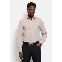 OLYMP Herren Businesshemd "OLYMP Level Five 24/Seven, body fit, Modern Kent"nougat, Gr. 37, 64% Baumwolle, 27% Polyester, 9% Elasthan, Hemden
