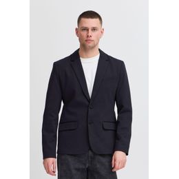 Sakko Blend "BHLangford", Herren, Gr. 44, schwarz navy, 64% Viskose, 31% Polyester, 5% Elasthan, unifarben, regular fit taillenlang, eingesetzt, Sakkos Sakko, Klassisches Sakko mit Klappentaschen