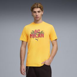 Puma Herren T-Shirt "AC Milan FtblCulture T-Shirt Herren", gelb, Gr. XL, bedruckt, Obermaterial: 100% Baumwolle. Rippe: 75% Baumwolle, 25% Polyester,