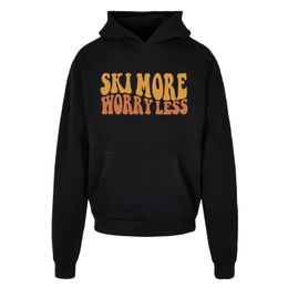 F4NT4STIC Herren Kapuzenpullover "Ski More Worry Less", schwarz, Gr. S, Obermaterial: 100% Baumwolle, Pullover, Premium Qualit&auml;t