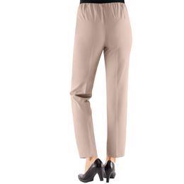 Adelina Damen Schlupfhose, beige, Gr. 23, unifarben, 88% Polyester, 12% Elasthan, Hosen