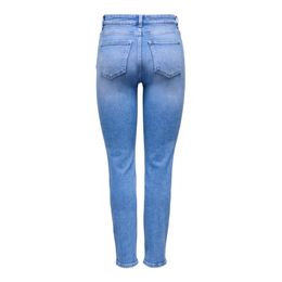 Only Damen Straight-Jeans "ONLEMILY STRETCH HW ST AK DNM REA053NOOS", blau, Gr. 31, unifarben, Denim/Jeans, Obermaterial: 98% Baumwolle, 2% Elasthan,