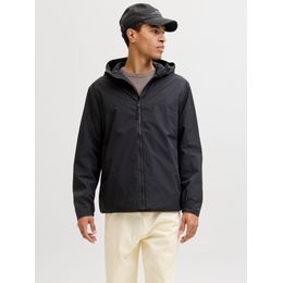 Jack & Jones JACK & JONES Herren Kurzjacke "JJESOHO LIGHT JACKET SN", schwarz, Gr. XL, unifarben, Web, Obermaterial: 100% Polyester, Jacken, mit Kapuze