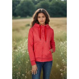 SALZHAUT Damen Sweatjacke "Sweatjacke S&Ouml;&Ouml;TE JACKE", rot, Gr. XS, Obermaterial: 55% Baumwolle CO. 45% Polyester PES., Sweatjacken