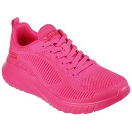 Skechers Damen Sneaker "BOBS SQUAD CHAOS-COOL RYTHMS", Gr. 40, pink, Textil, unifarben, Schuhe, Knitwear-Sneaker, Schn&uuml;rschuh in veganer Verarbeitung