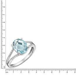 Firetti Damen Fingerring "Schmuck Geschenk Silber 925 Damenring Ring ovale Form", 62, Silber 925 (Sterlingsilber), 2mmsilberfarben, hellblau,