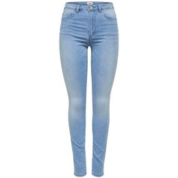 Only Damen High-waist-Jeans "ONLROYAL &ndash; Skinny-Jeans mit hoher Taille und Abriebeffekt", blau, Gr. S, Abriebeffekte, Denim/Jeans, Obermaterial: 69%