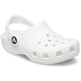 Crocs Jungen Clog "Classic Clog K", Gr. 20, wei&szlig;, Croslite , unifarben, Schuhe, Hausschuh, Schlappen, Strandschuh, Sandale mit Fersenriemen