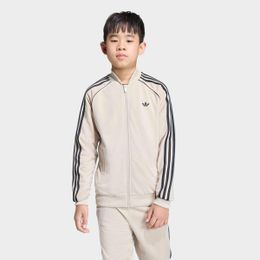 M&auml;dchen Trainingsjacke "SST TRACK TOP"stone khaki, schwarz, Gr. 152, adidas originals, Obermaterial: 100% Polyester, Jacken