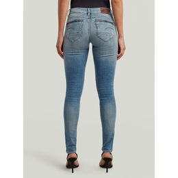 G-Star Raw G-STAR Damen Regular-fit-Jeans "Midge Zip Skinny Jeans"lt vintage aged destroy, Gr. 23, Obermaterial: 92% Baumwolle, 7% Elastomultiester, 1%