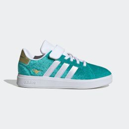 M&auml;dchen Sneaker "ADIDAS DISNEY JASMINE GRAND COURT 2.0 KIDS", adidas Sportswear, Gr. 34pure teal, cloud wei&szlig;, gold metallic, Schuhe, f&uuml;r Kinder &
