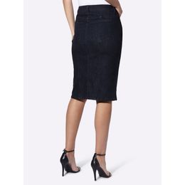 Heine Damen Jeansrockdunkelblau, Gr. 40, unifarben, 98% Baumwolle, 2% Elasthan, R&ouml;cke