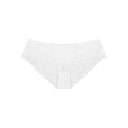 Triumph Damen Slip "Lovely Micro Hipster", Gr. XS, wei&szlig;, Microfaser, Obermaterial: 80% Polyamid, 20% Elasthan, Unterhosen, mit Spitzenbesatz