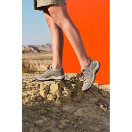 Rieker Damen Slip-On Sneaker, Gr. 41, beige, Nubuklederimitat, Textil, Schuhe, Trekking Schuh, Freizeitschuh, Slipper mit Wechselfu&szlig;bett