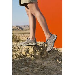 Rieker Damen Slip-On Sneaker, Gr. 37, beige, Nubuklederimitat, Textil, Schuhe, Trekking Schuh, Freizeitschuh, Slipper mit Wechselfu&szlig;bett